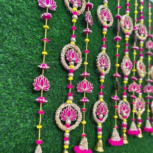 Set of 10/lotus Latkan Traditional Hanging Festival Toran Home ...