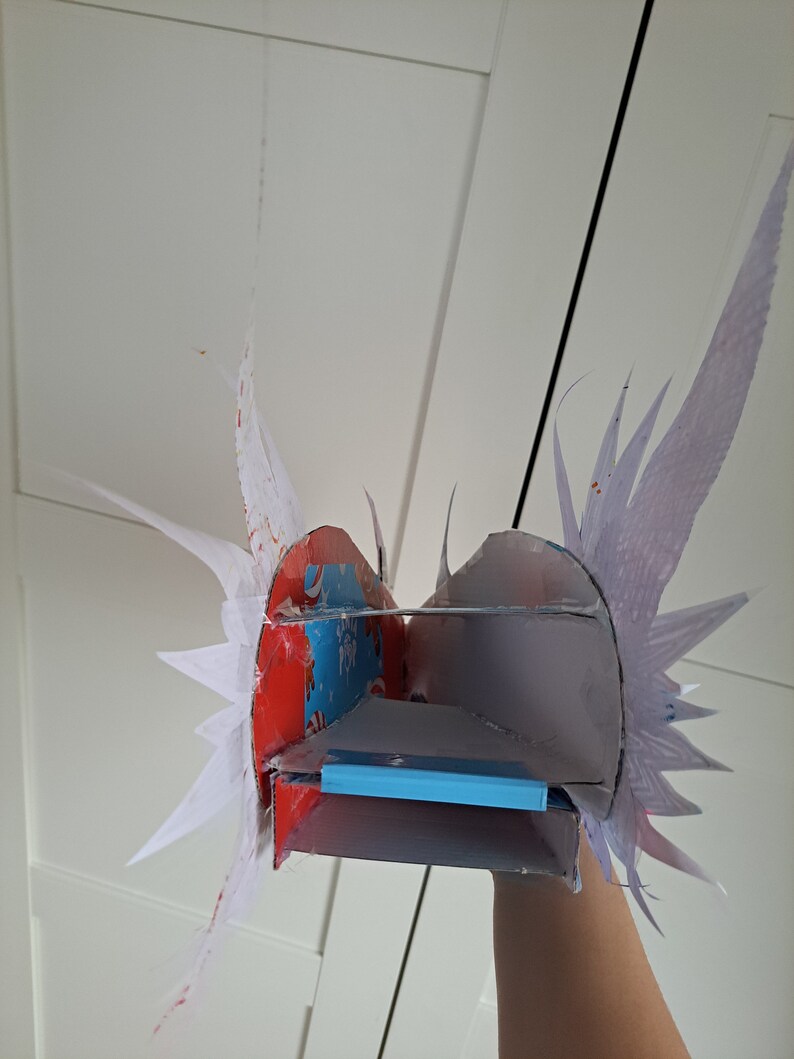 Giant Fire/ice Paper Dragon Puppet READ DESC - Etsy