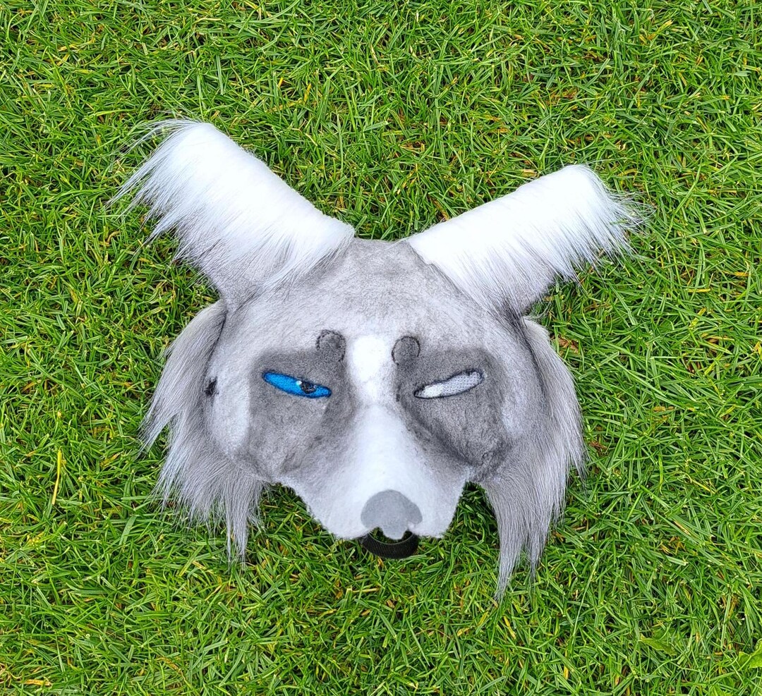 Airbushed Marble Fox Animal Mask NEED GONE - Etsy