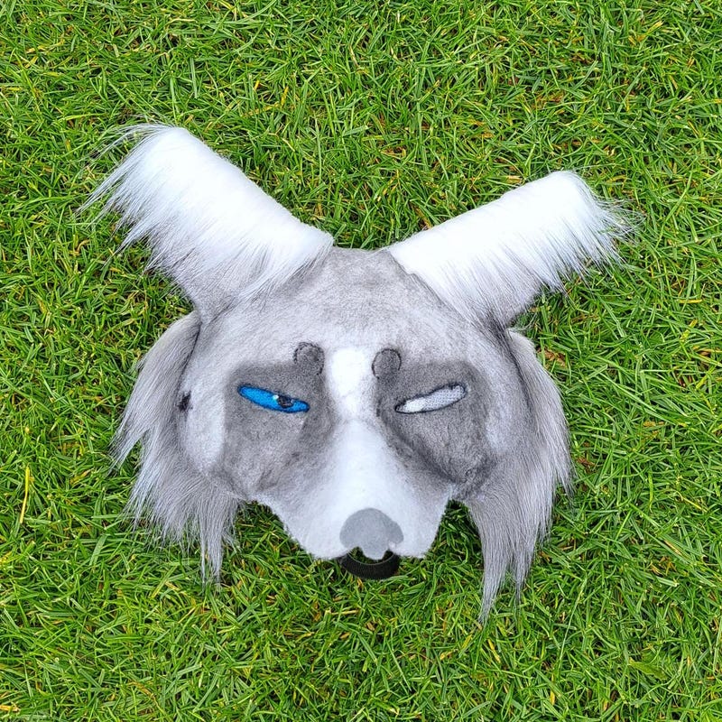 Therian Mask Marble Fox - Etsy