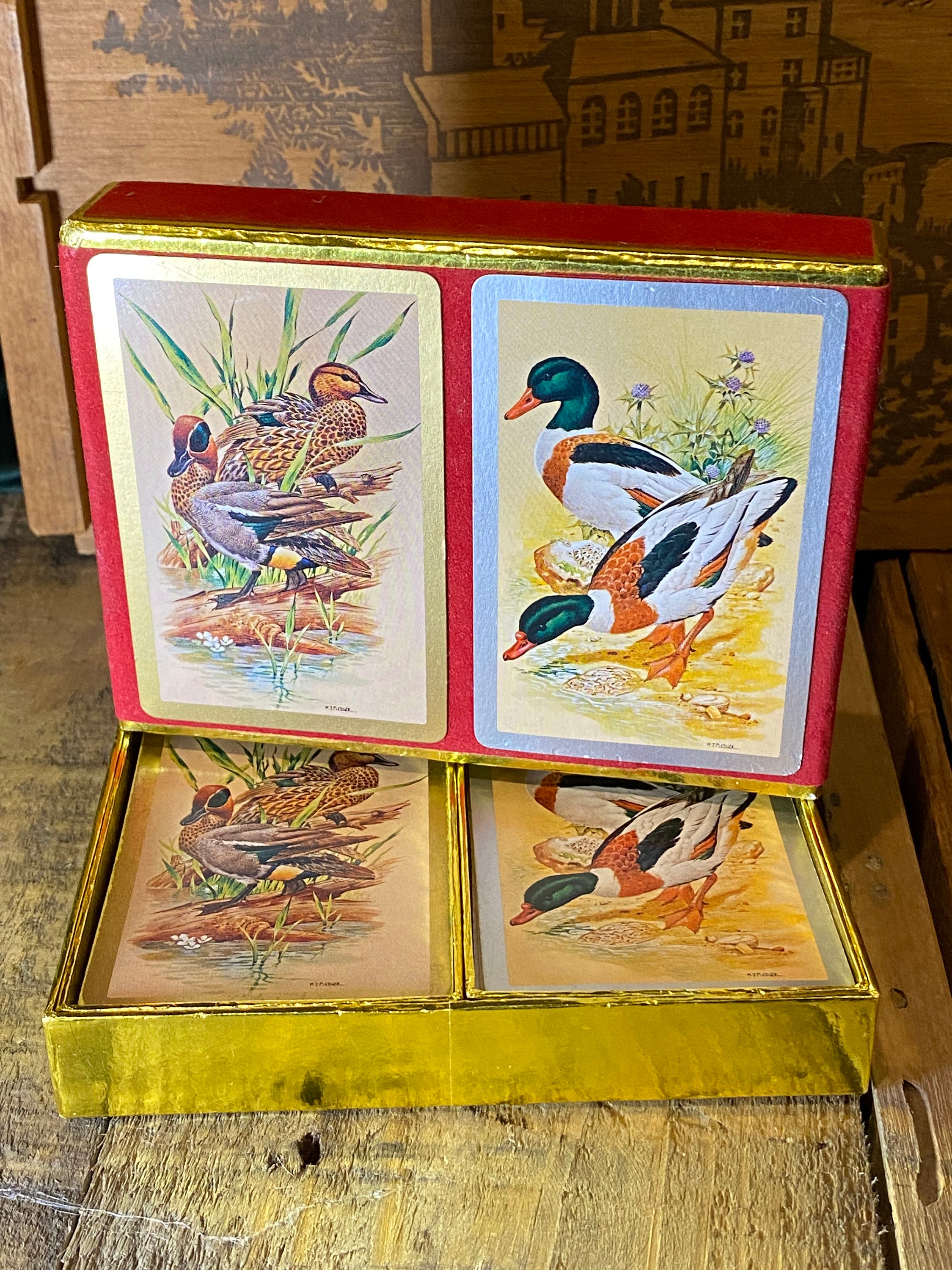 Vintage Congress Duck Playing Cards/ 2 Decks/ Mallards/ Printed in ...