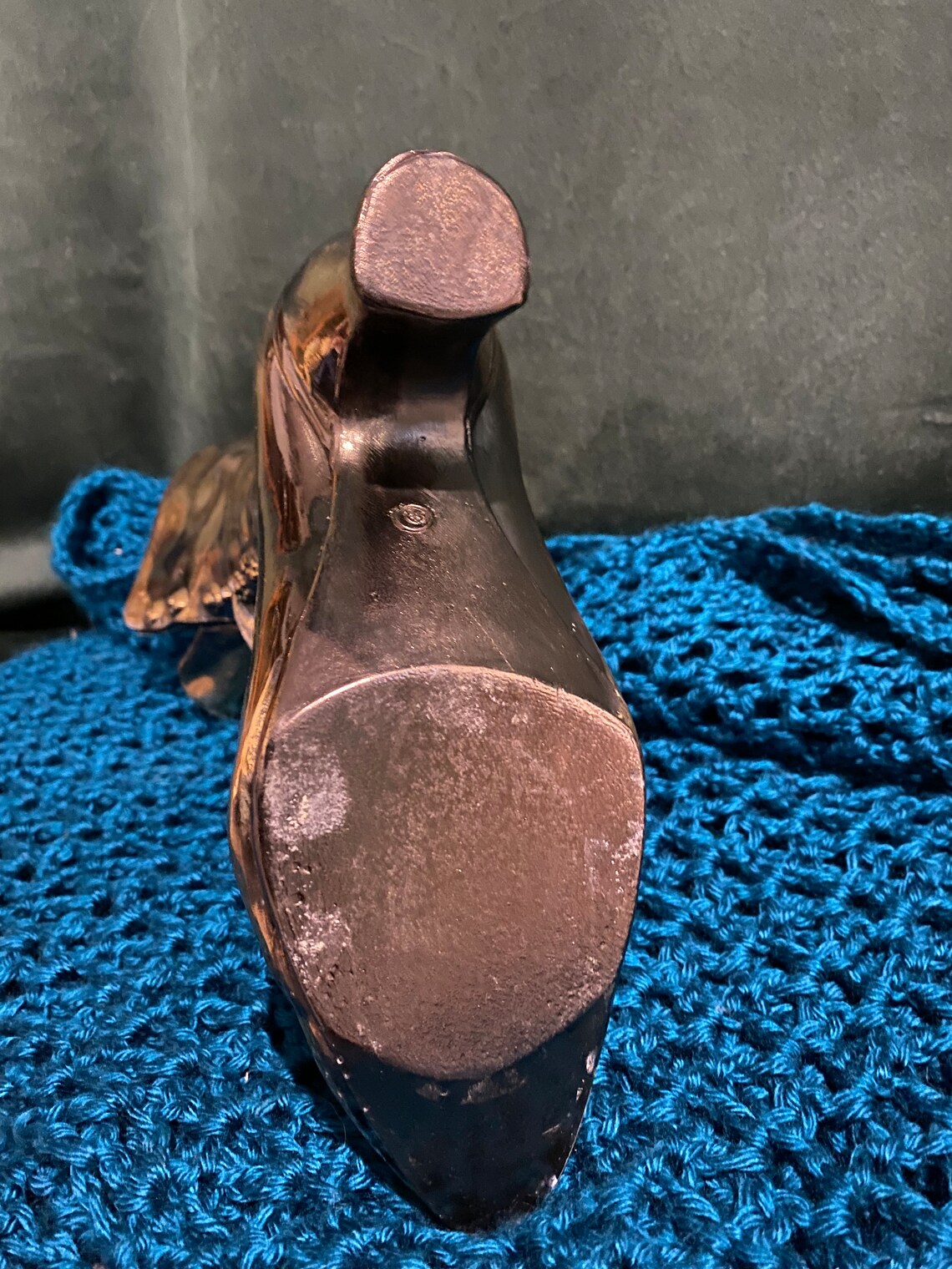 Vintage Brass Boot/ Victorian/ Laced Boot/ Brass/ Very Heavy - Etsy