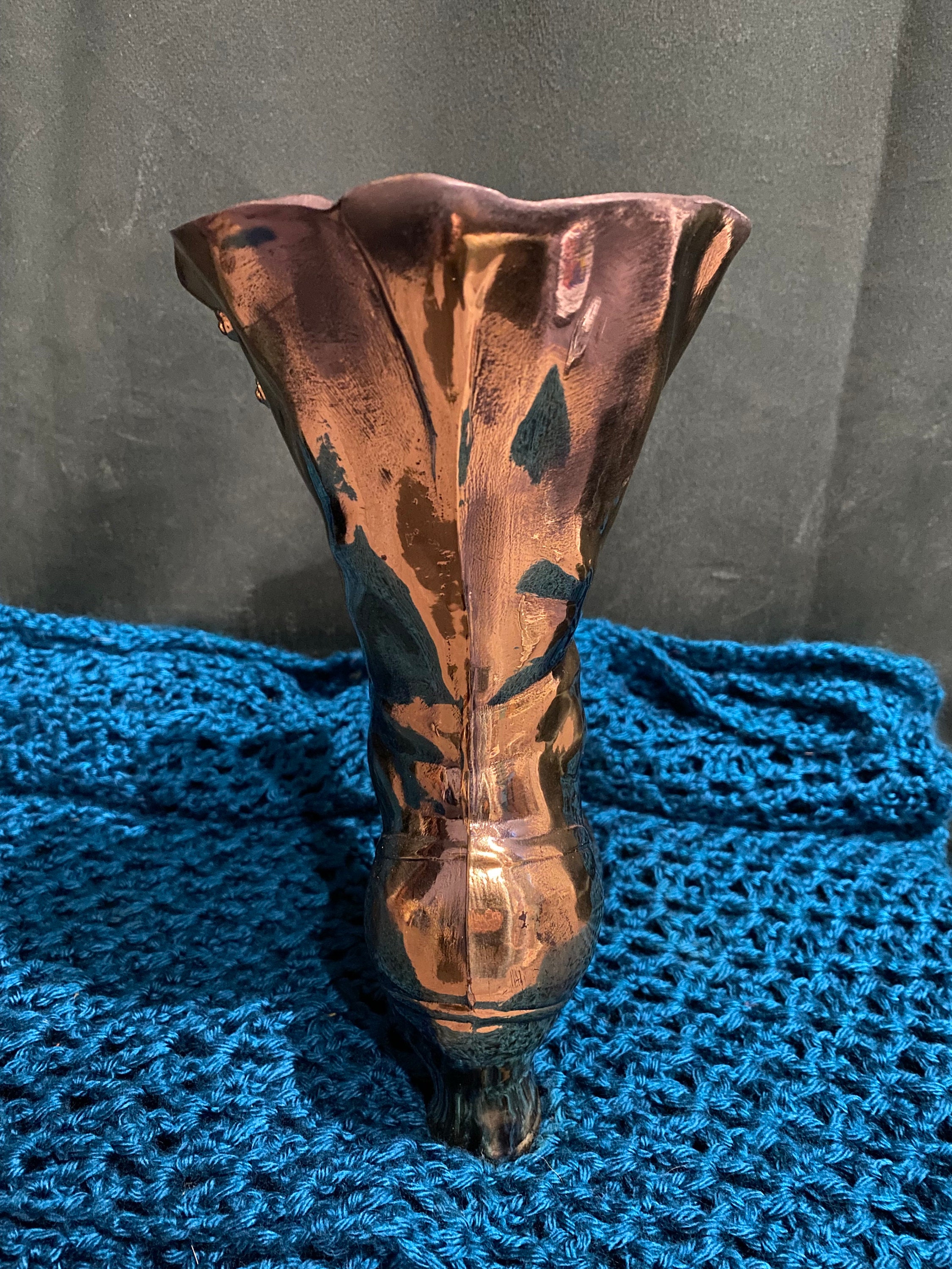 Vintage Brass Boot/ Victorian/ Laced Boot/ Brass/ Very Heavy - Etsy