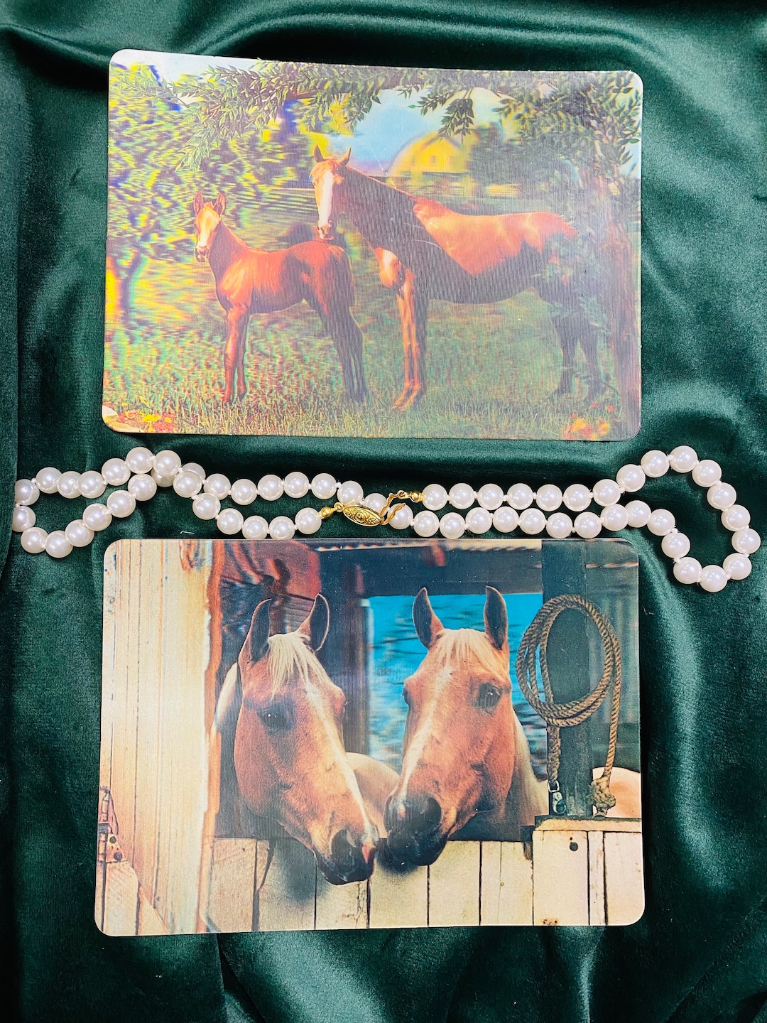 2 Vintage Horse Postcards / 3D / Collector Series / Palomino / Mare ...