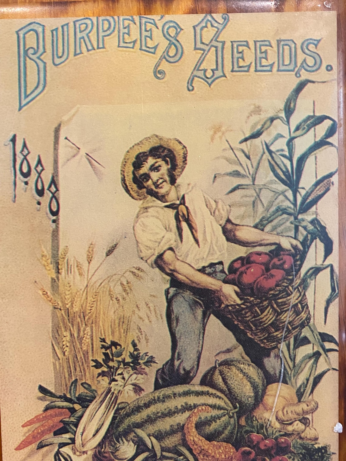 Vintage Wood Burpee Seeds Grocery List/ 1970's - Etsy