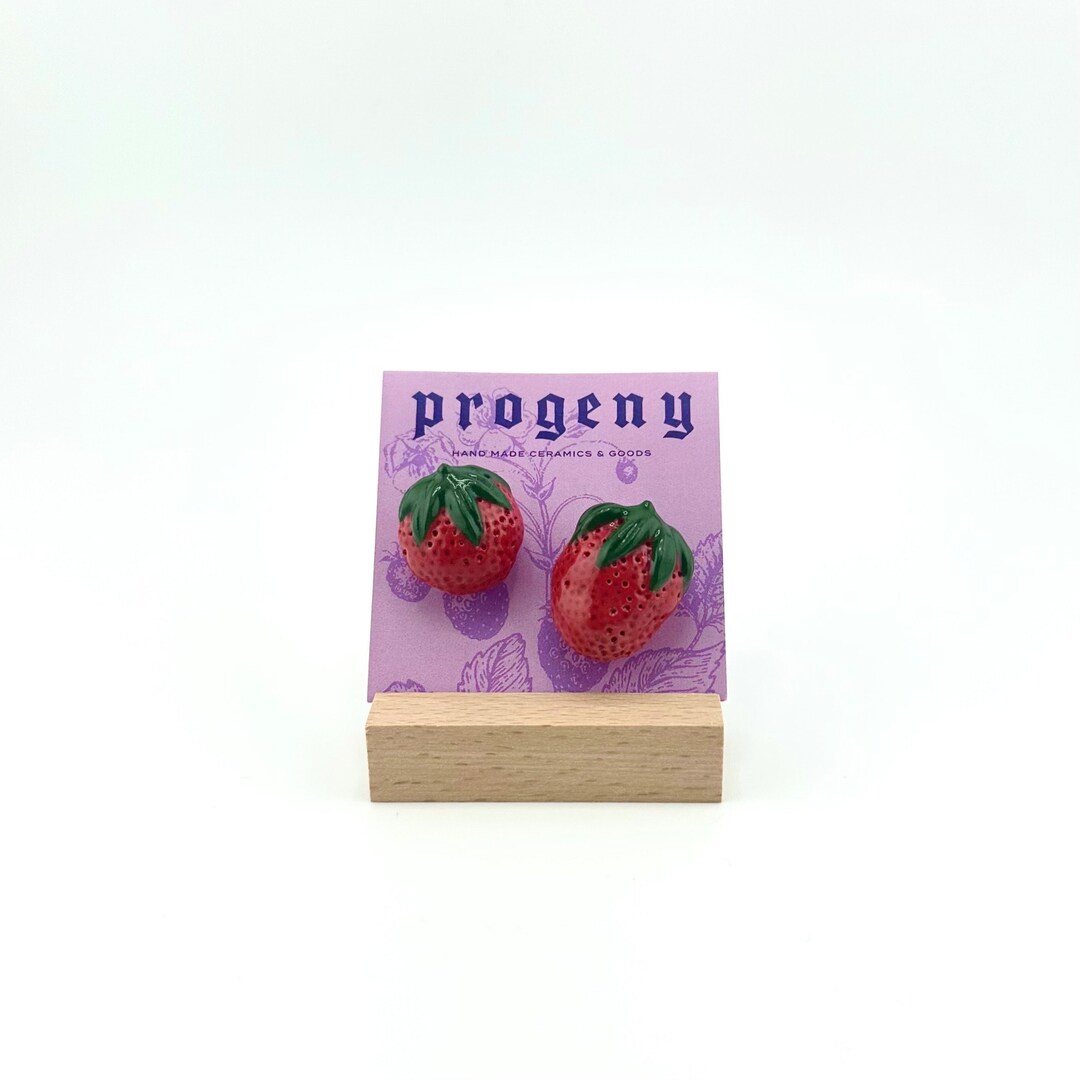 Ceramic Strawberry Magnet | 2 Pack | Handmade | Pottery | Ceramics ...