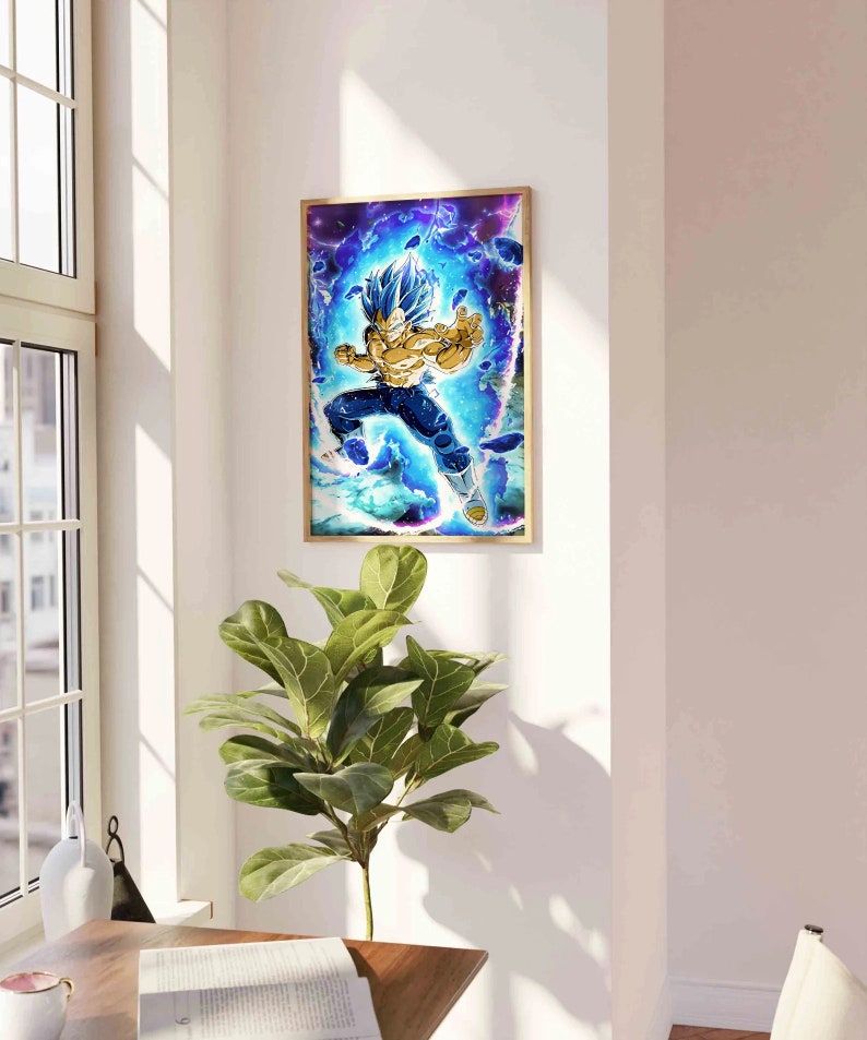 Manga Frame Decoration, Dragon Ball Z, Vegeta Frame, Print, Poster ...