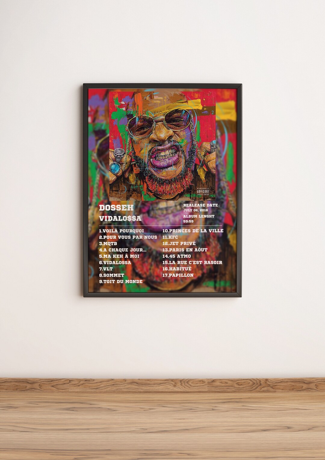 Rap Frame I Album Dosseh vidalossa, US Rap, French Rap, Frame, Decor ...