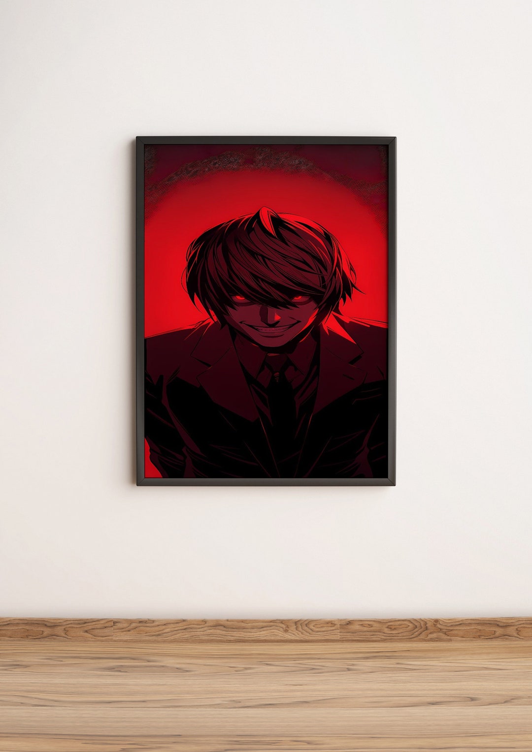 Manga Frame Decoration, Death Note, Light Yagami Frame, Print, Poster ...