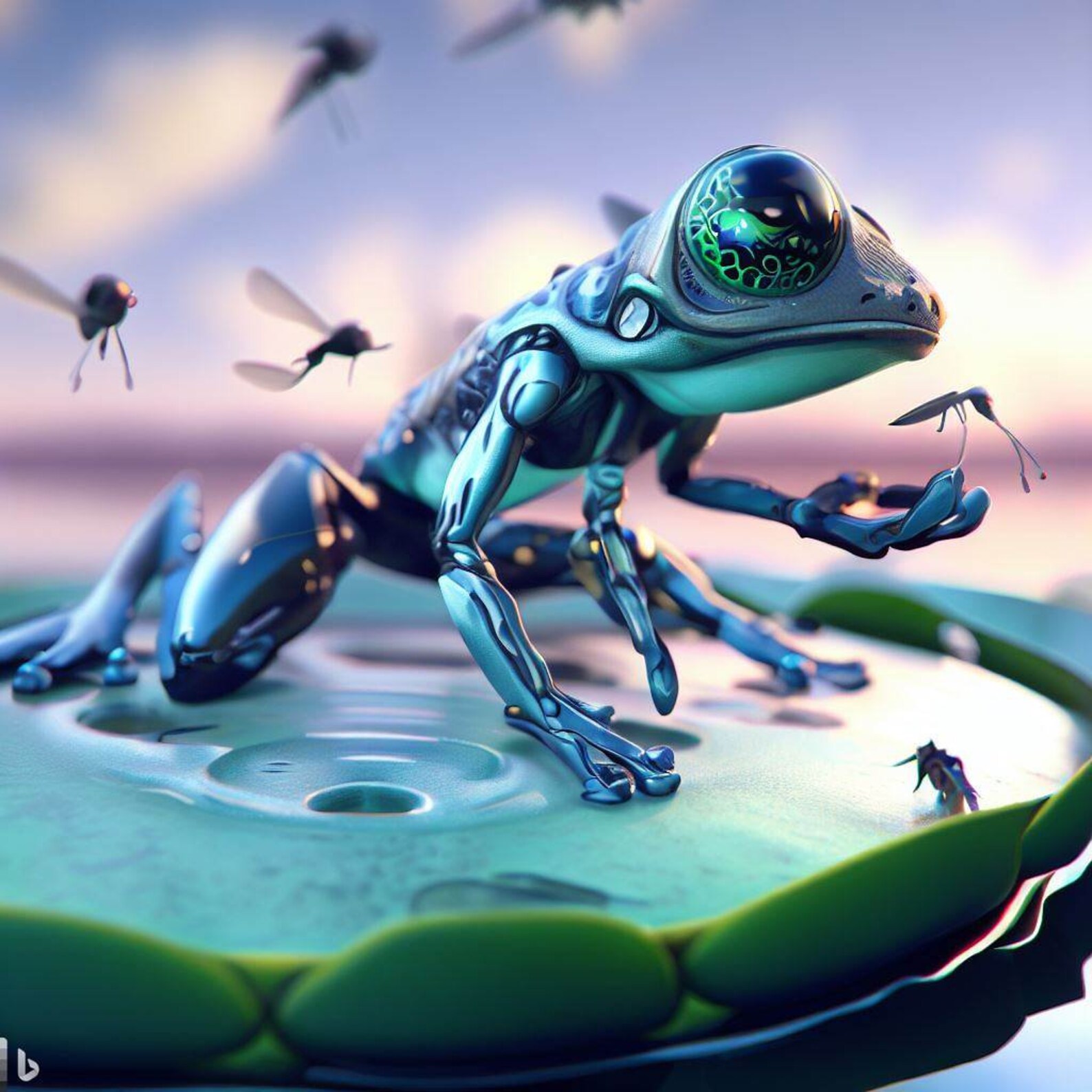 Four Futuristic Frog Digital Prints - Etsy