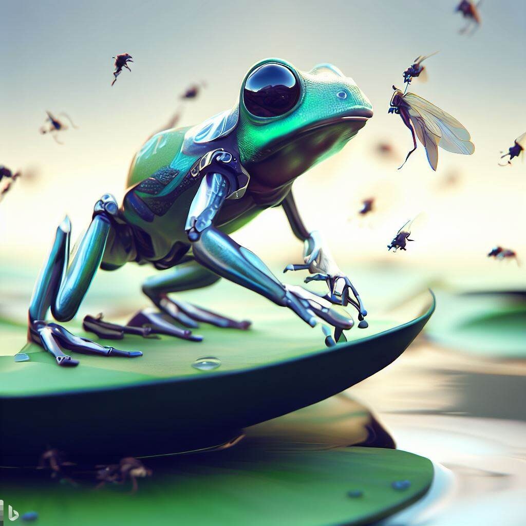 Four Futuristic Frog Digital Prints - Etsy
