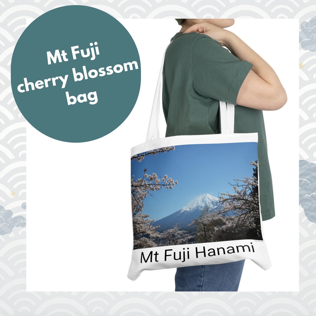 Mt Fuji Cherry Blossom Hanami Shoulder Tote Bag Gift for Japan - Etsy UK