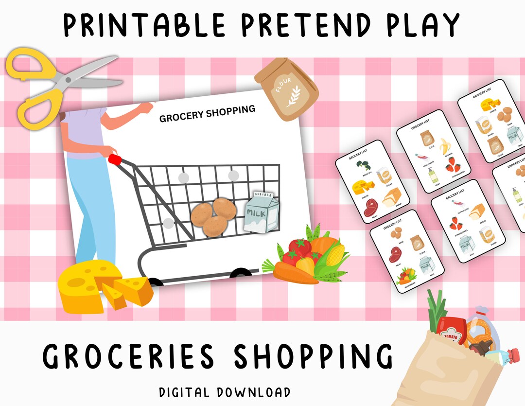 Grocery Shop, Pretend Play, Preschool Printable, Toddler Activity ...