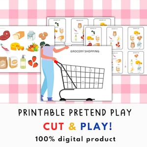 Grocery Shop, Pretend Play, Preschool Printable, Toddler Activity ...