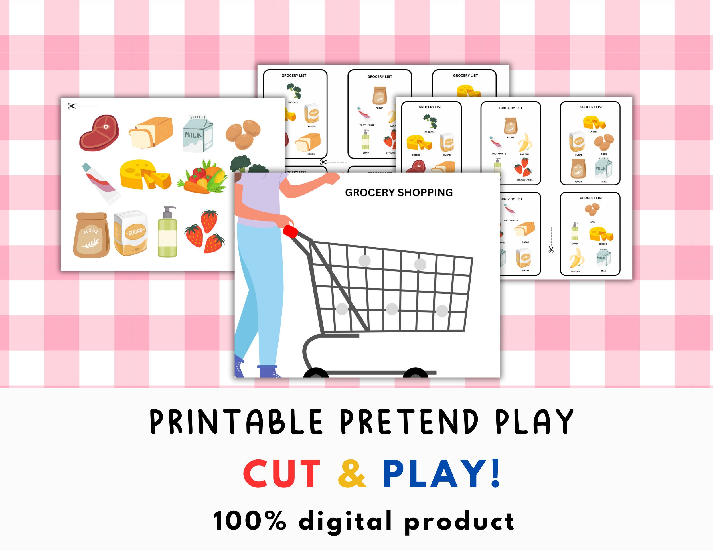 Grocery Shop, Pretend Play, Preschool Printable, Toddler Activity ...