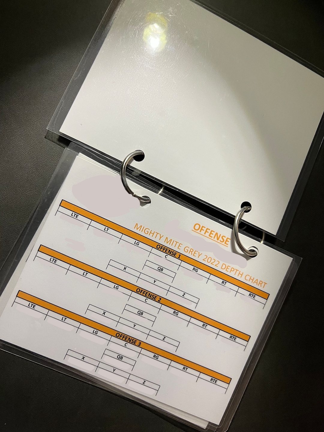 Football Depth Chart Template FULLY CUSTOMIZABLE FILE for Offense ...