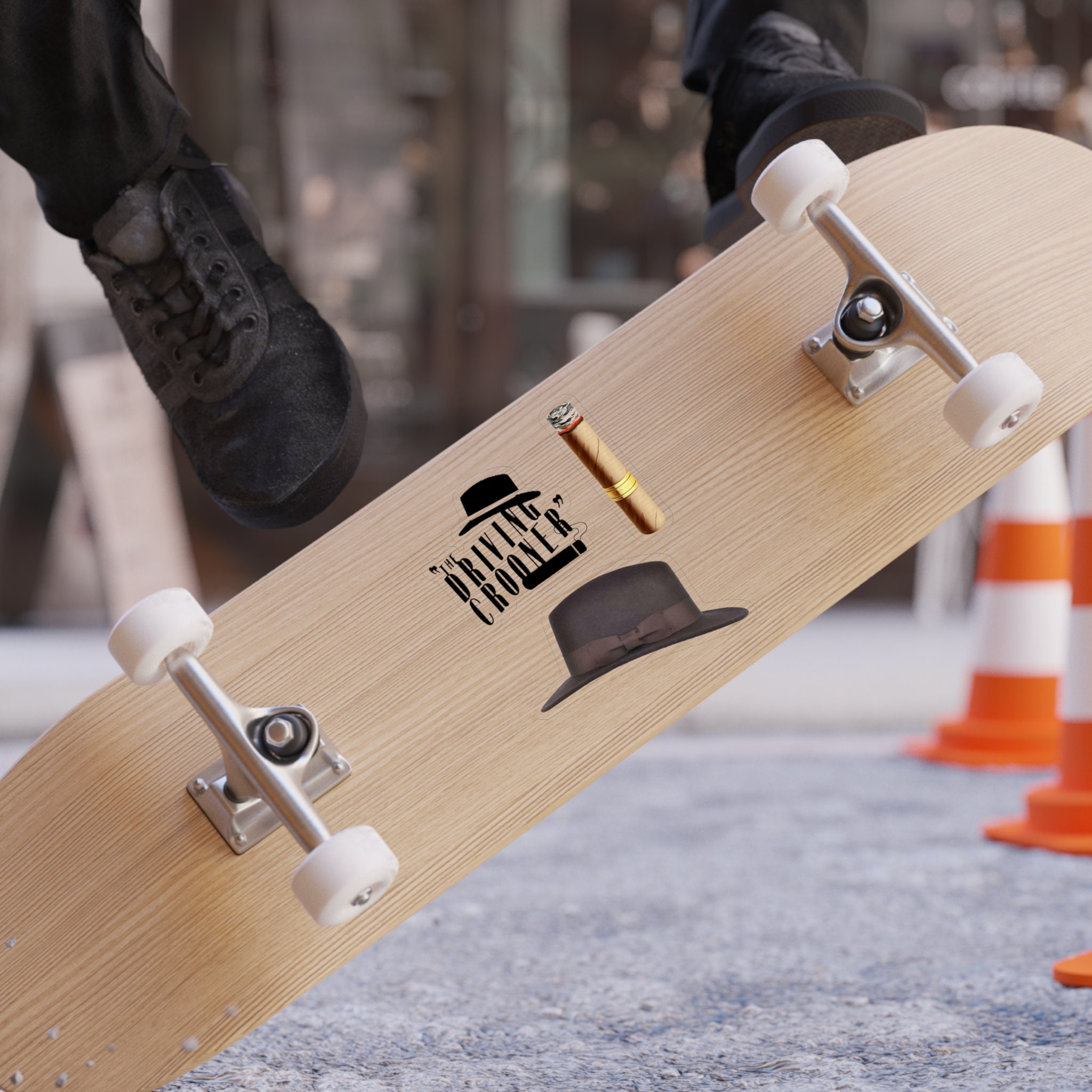 The Driving Crooner Logo Decal With Free Fedora and Cigar Transparent ...