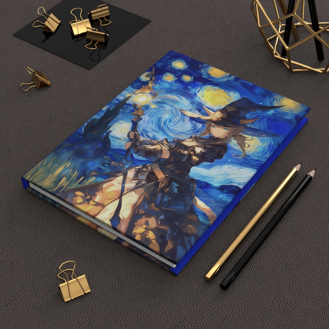 Magical Catgirl, Black Mage Journal, Hardcover Notebook, Great Gift for ...