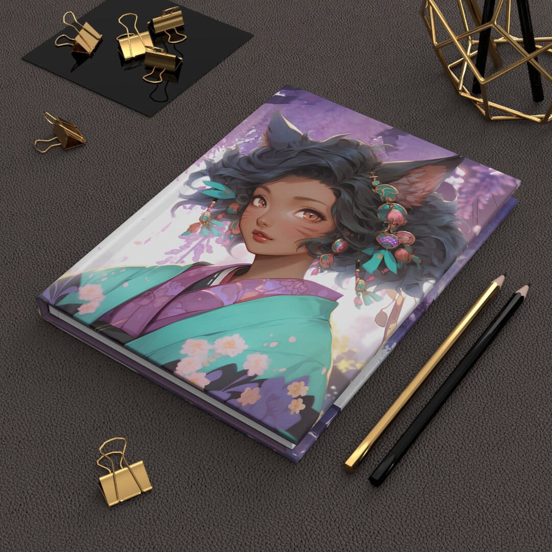 Whimsical Catgirl Wisteria Journal: Beautiful Anime-inspired Hardcover ...