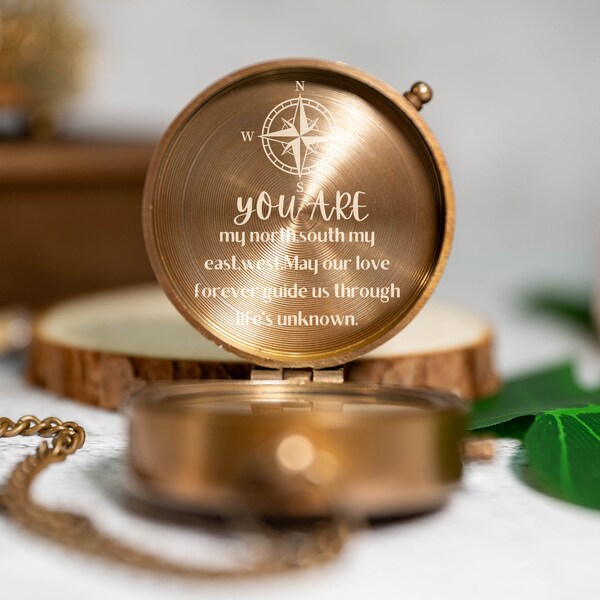 Engraved Compass - Etsy
