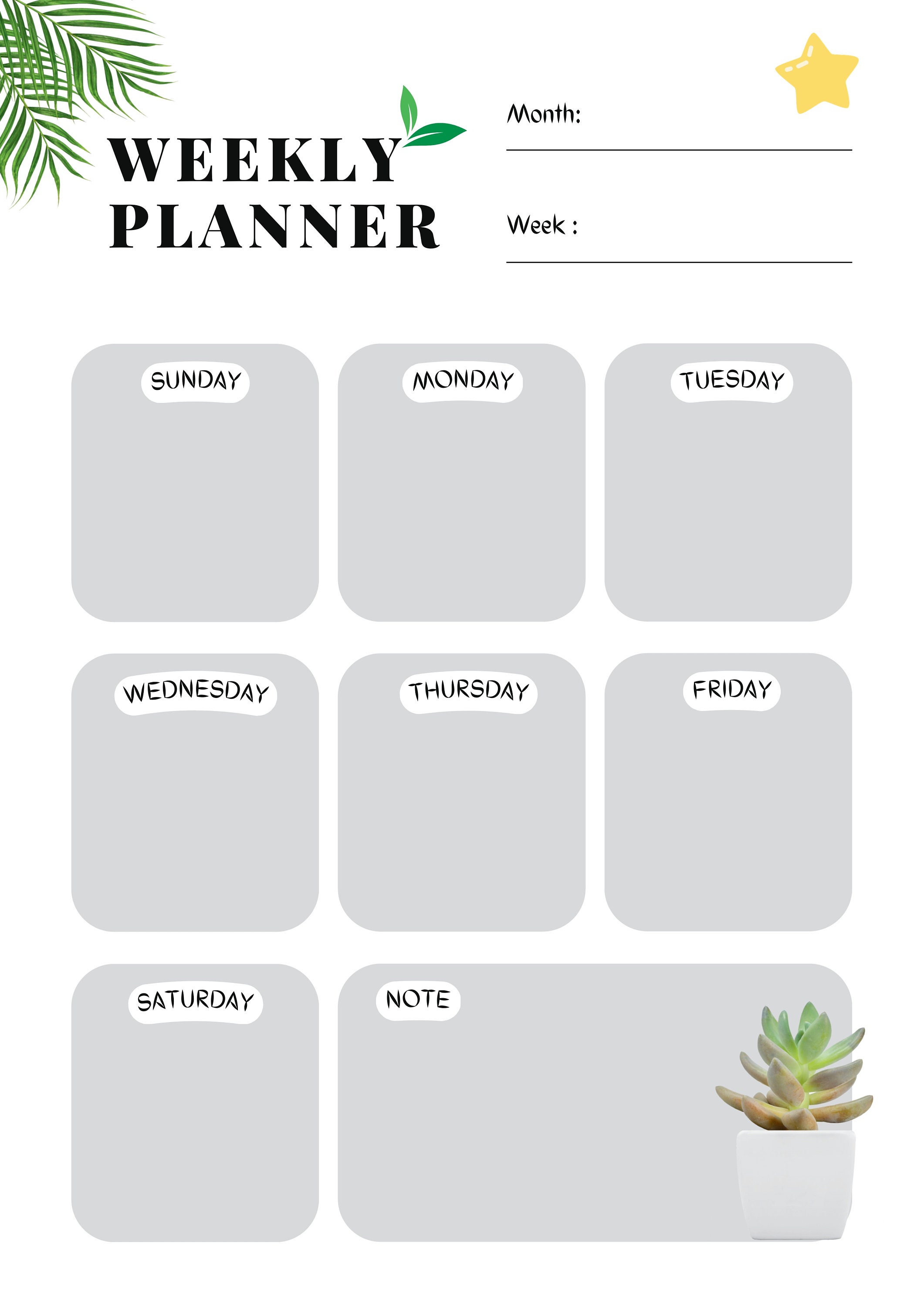 Printable Weekly Planner Page for Good Notes Cute and Organized ...