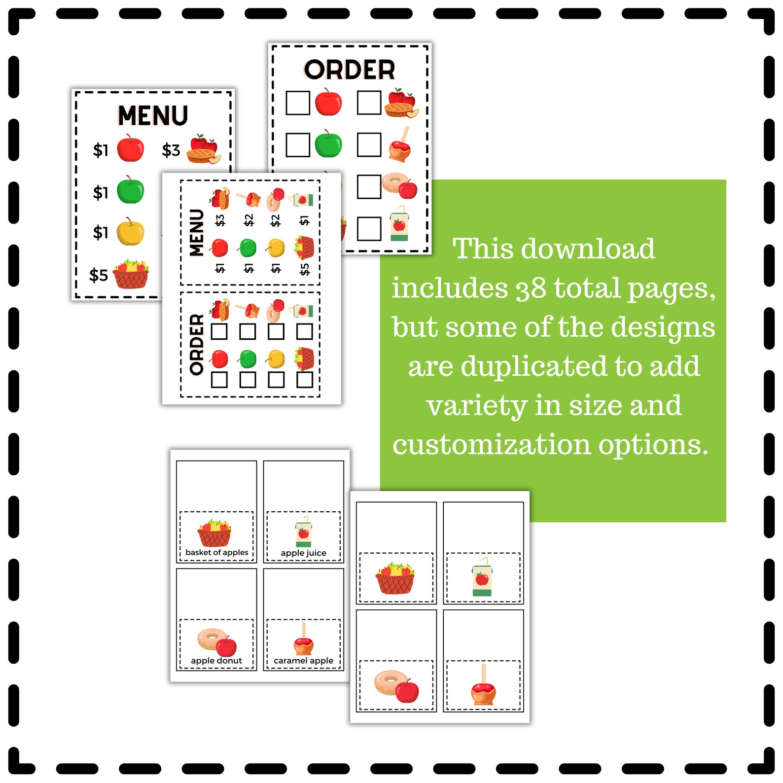 Digital Download: Apple Orchard Dramatic Play, Printables, Apple ...
