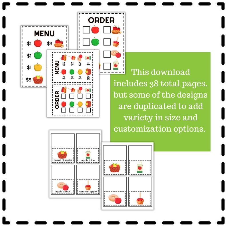 Apple Orchard Dramatic Play Printables Digital Download Apple