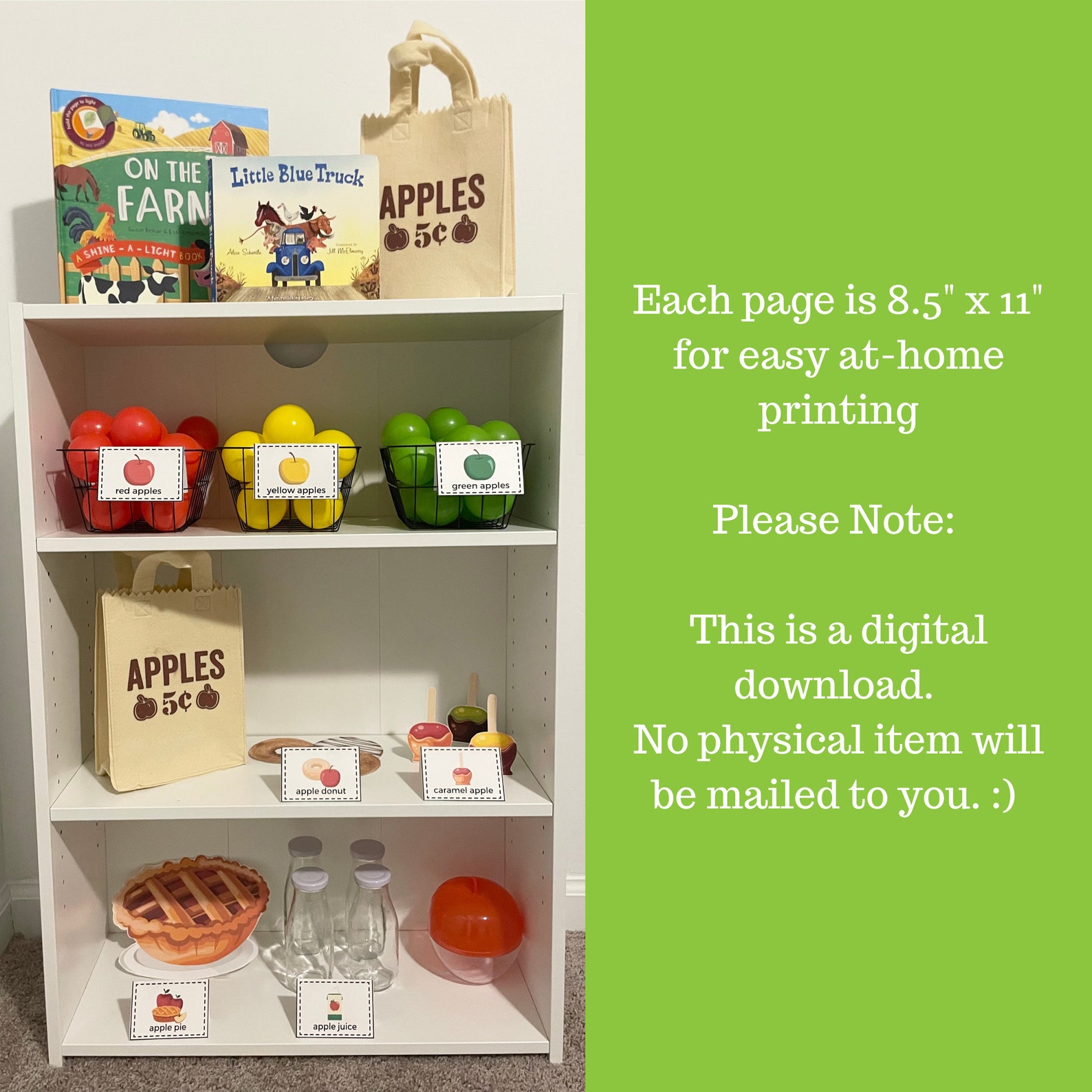 Digital Download: Apple Orchard Dramatic Play, Printables, Apple ...