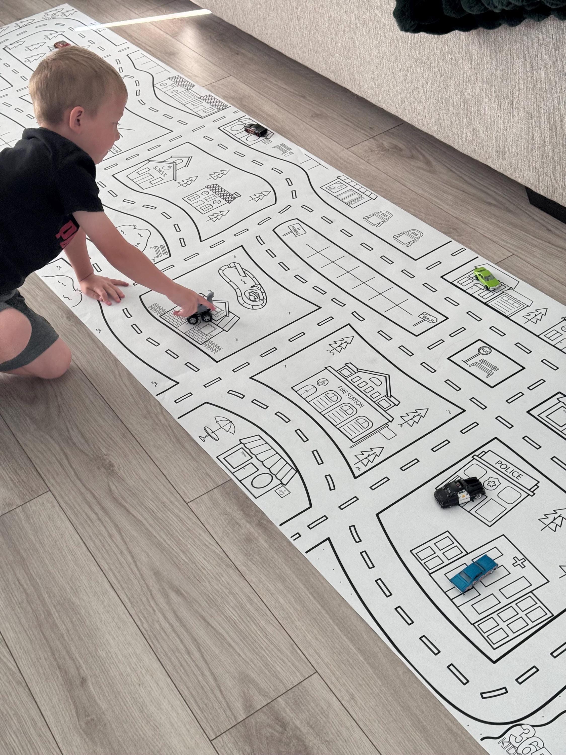 Road Play Coloring Page, Giant Coloring Poster, Jumbo Coloring Roll, 10 ...