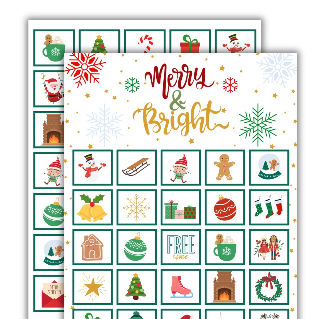 Christmas Bingo, 30 Different Cards, Instant Download for Teachers or ...