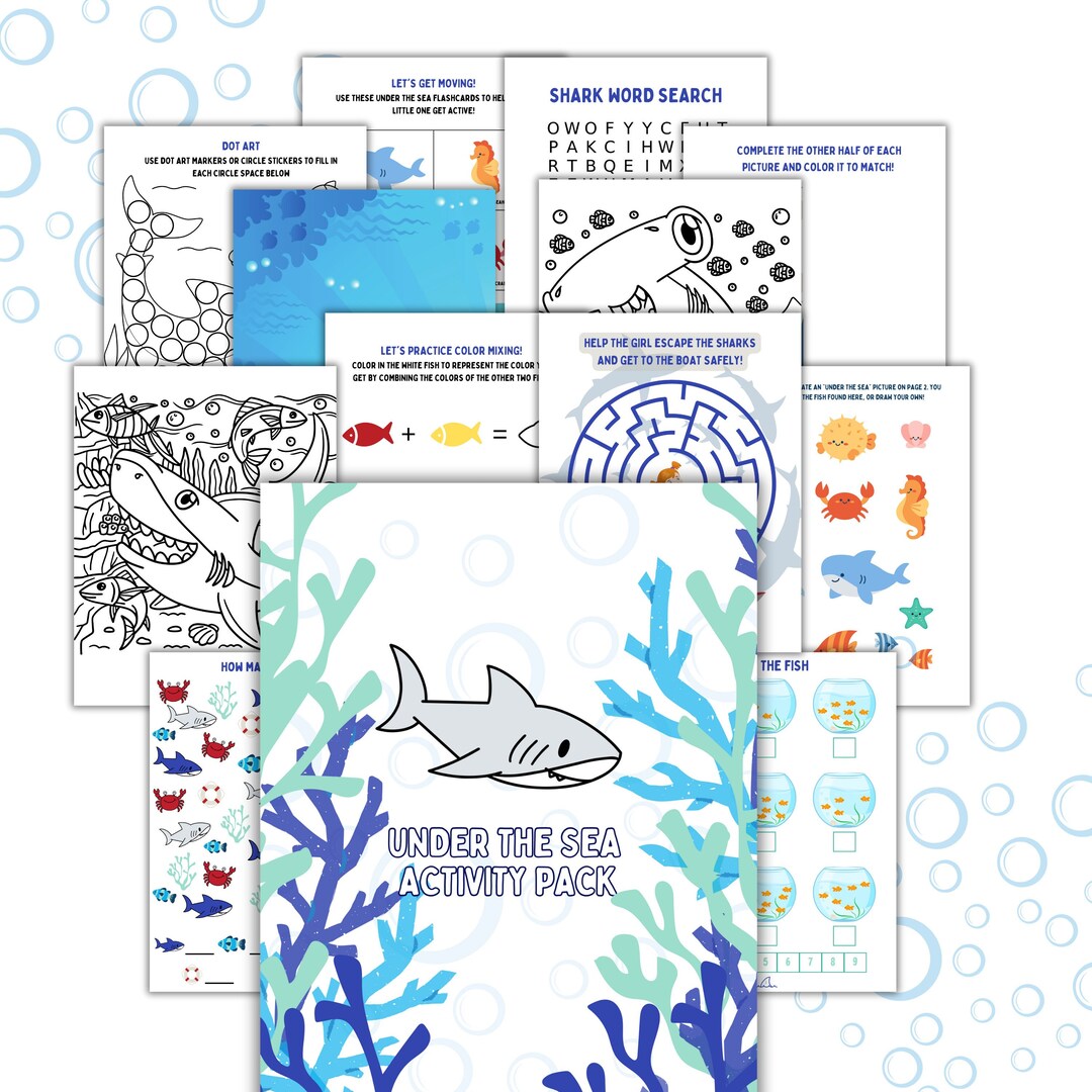 Digital Download: Under the Sea Shark Week Activity Packet - Etsy