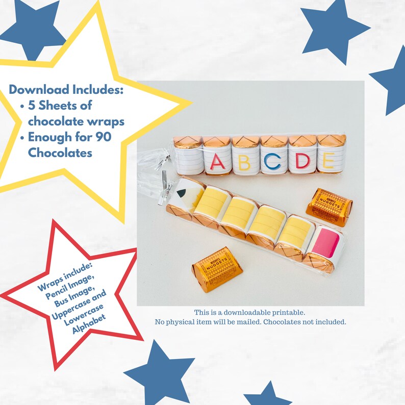 Digital Download: End of School Chocolate Wraps, DIY Teacher Gift ...