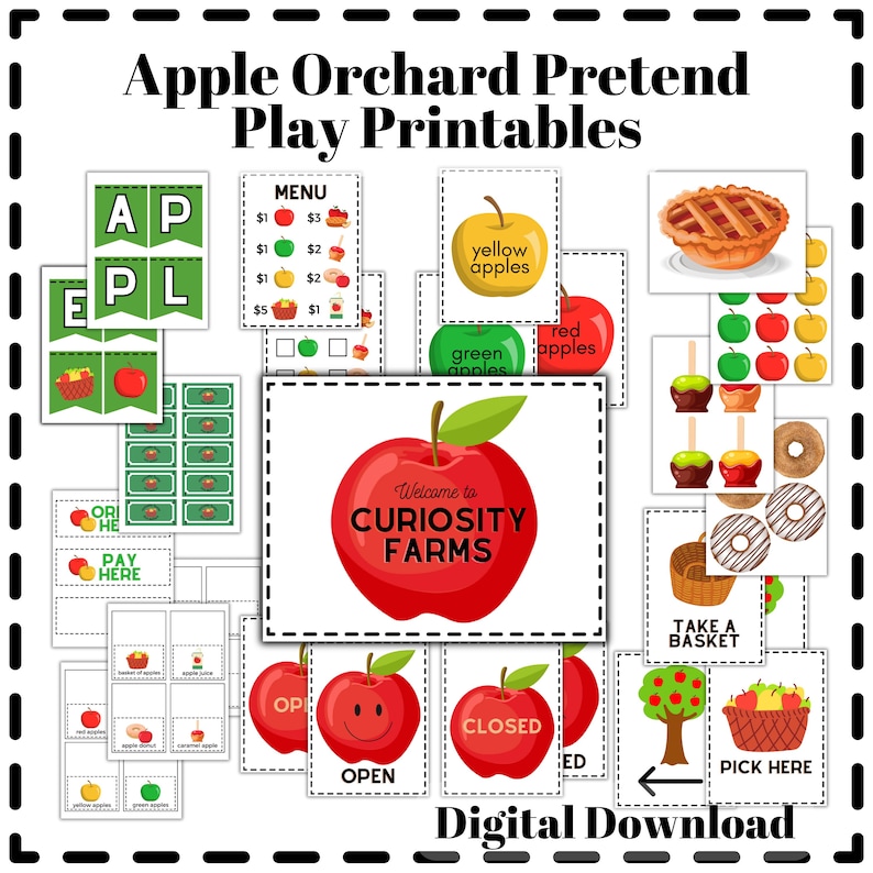 Digital Download: Apple Orchard Dramatic Play, Printables, Apple ...