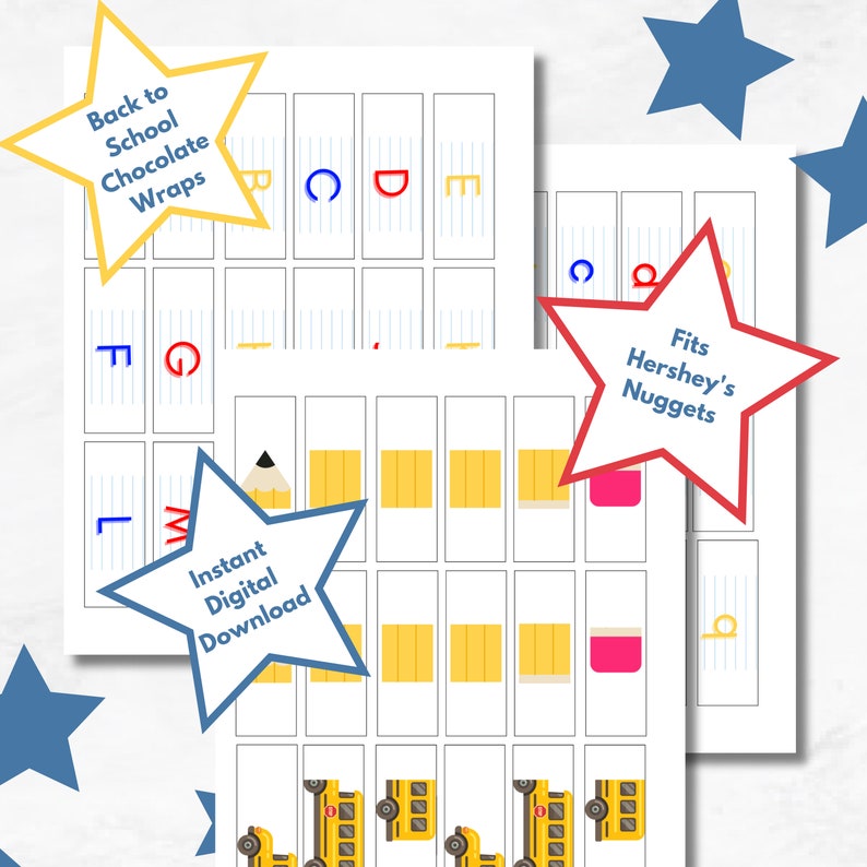 Digital Download: End of School Chocolate Wraps, DIY Teacher Gift ...