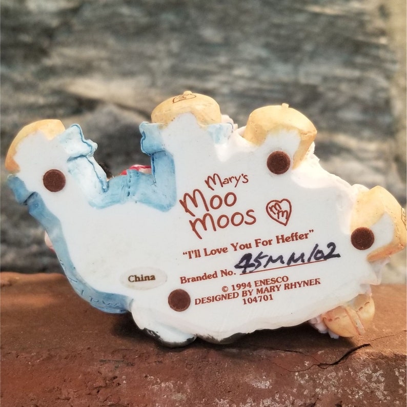 Vintage Mary's Moo Moos Cow Anthropomorphic Figurine Ill Love You for ...