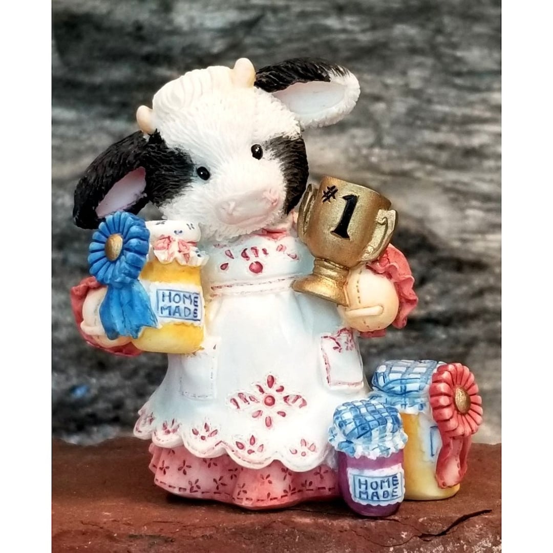 VTG Mary's Moo Moos Figurine Preserved to Be the Best Cow Enesco 1994 ...
