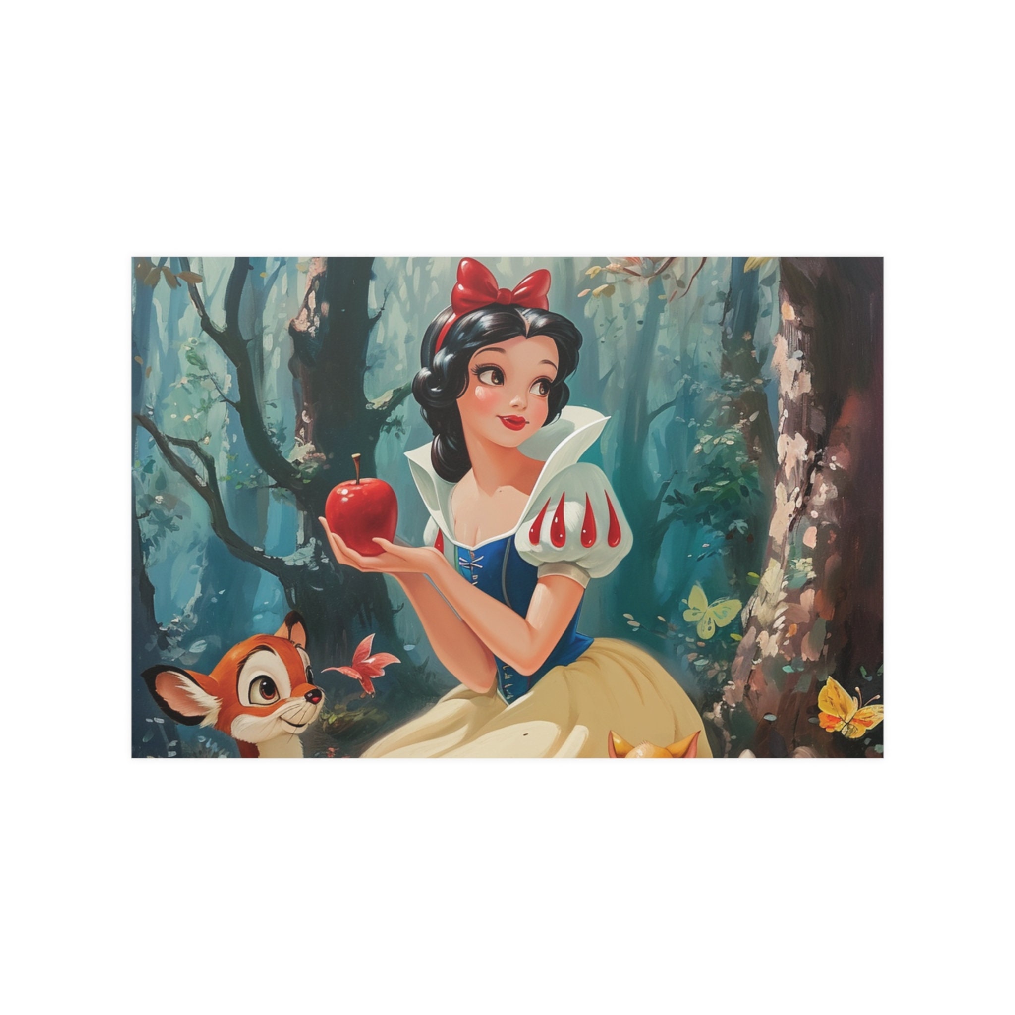 Snow White Satin Posters, Disney Inspired Princess Posters, Fairytale ...