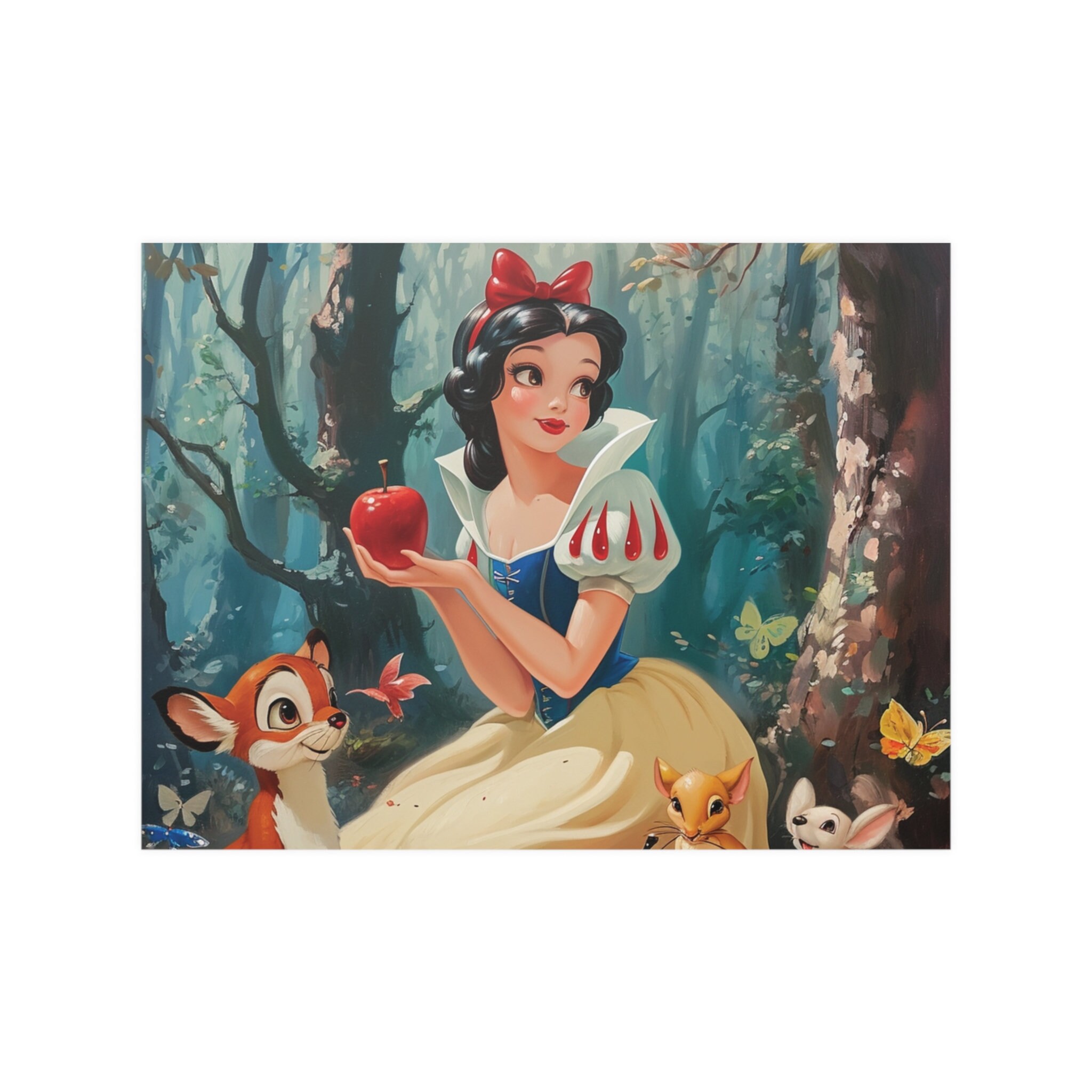 Snow White Satin Posters, Disney Inspired Princess Posters, Fairytale ...