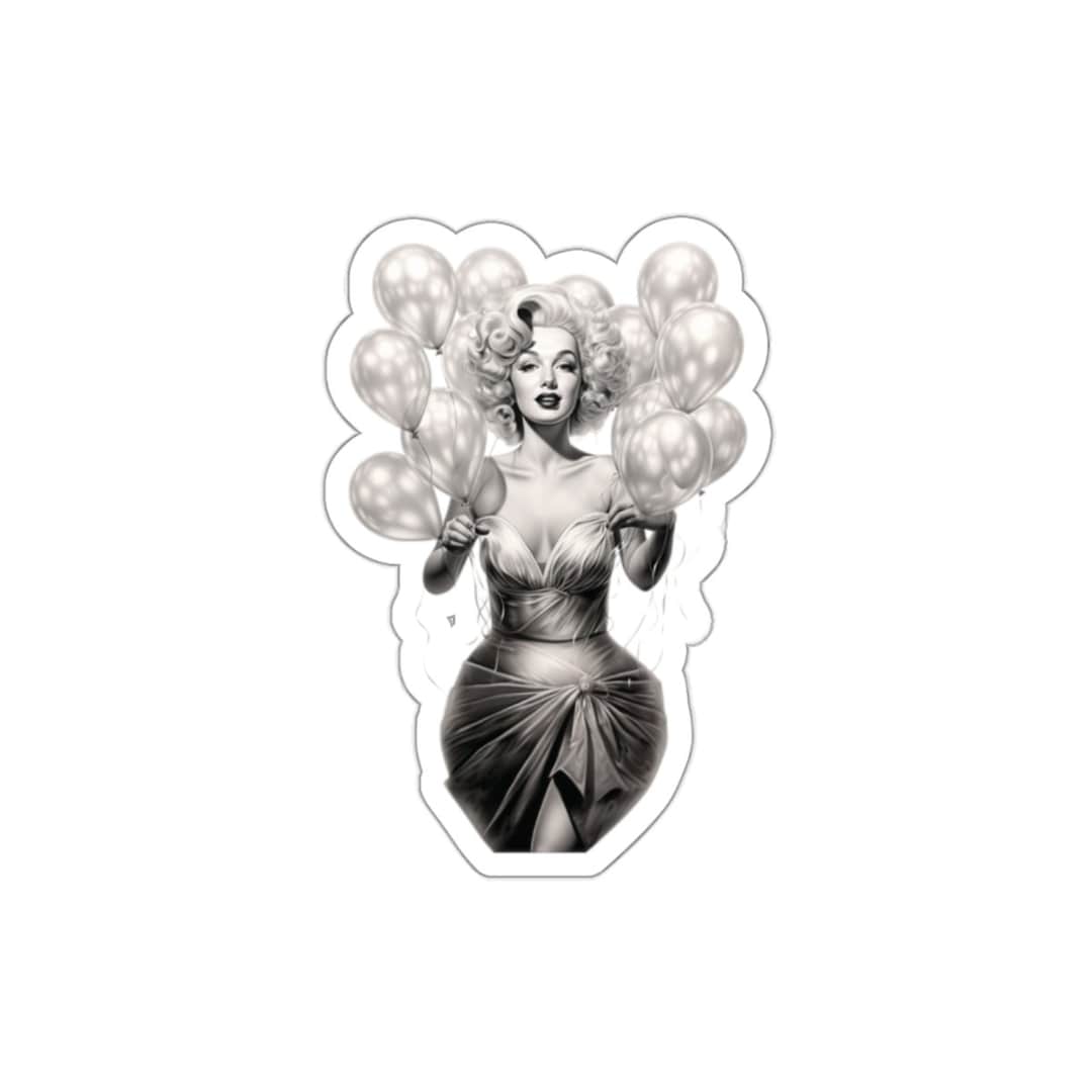Marilyn Monroe Sticker, Vintage Style Sticker, Retro Celebrity Sticker ...