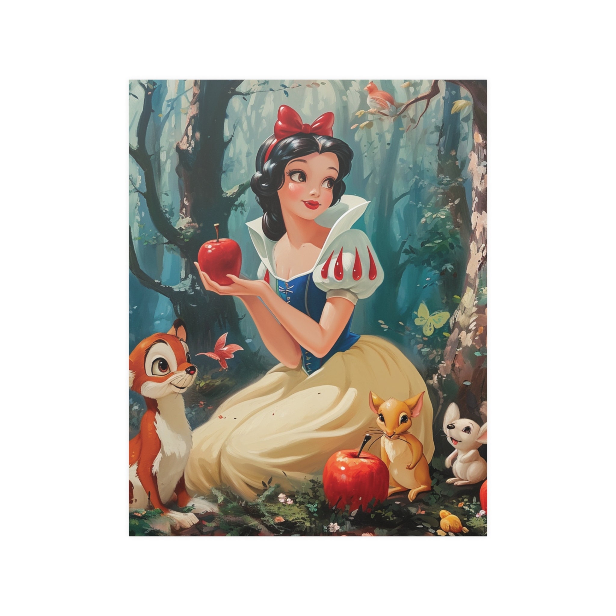 Snow White Satin Posters, Disney Inspired Princess Posters, Fairytale ...