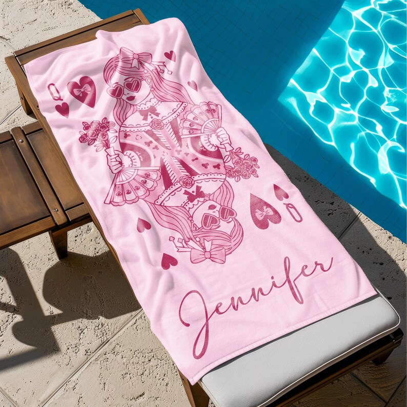 Custom Player Card Design Beach Towel,personalized Couples Love Theme ...