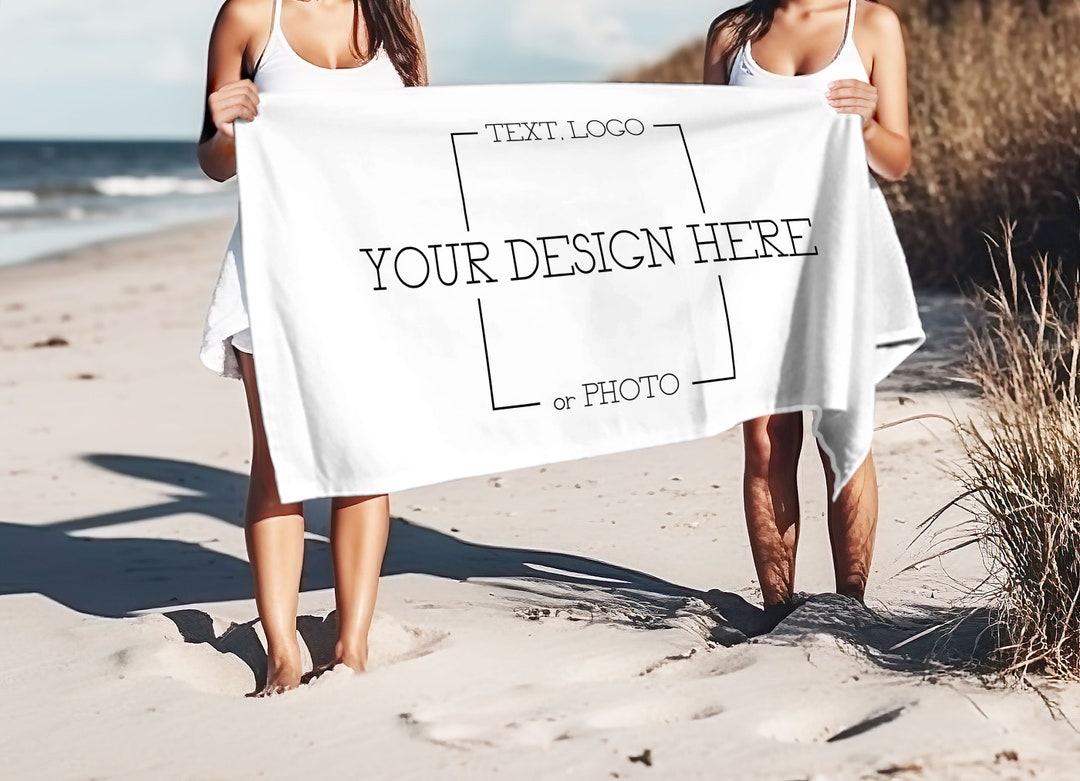 Custom Beach Logo Design Towel, Personalized Photo Text Towel, Logo Towel for Companies/hotels ...