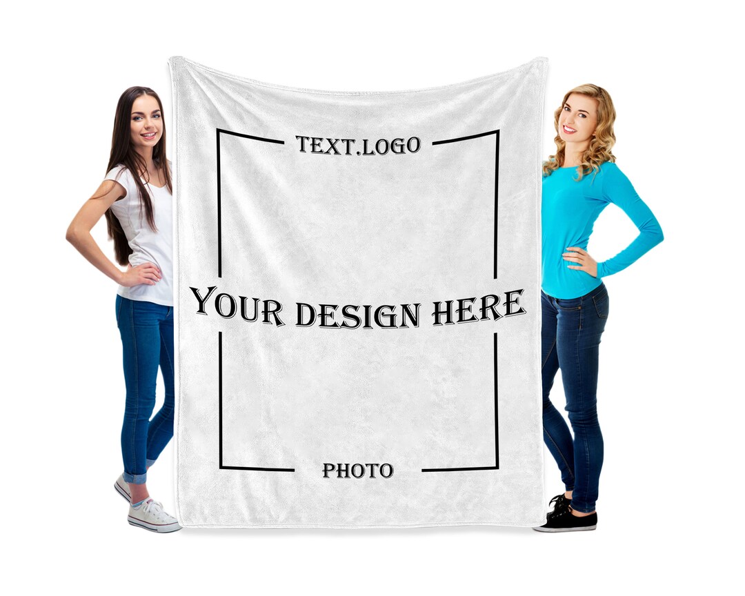 Custom Logo Text Blanket,personalized Business Company Gift Throw,home ...