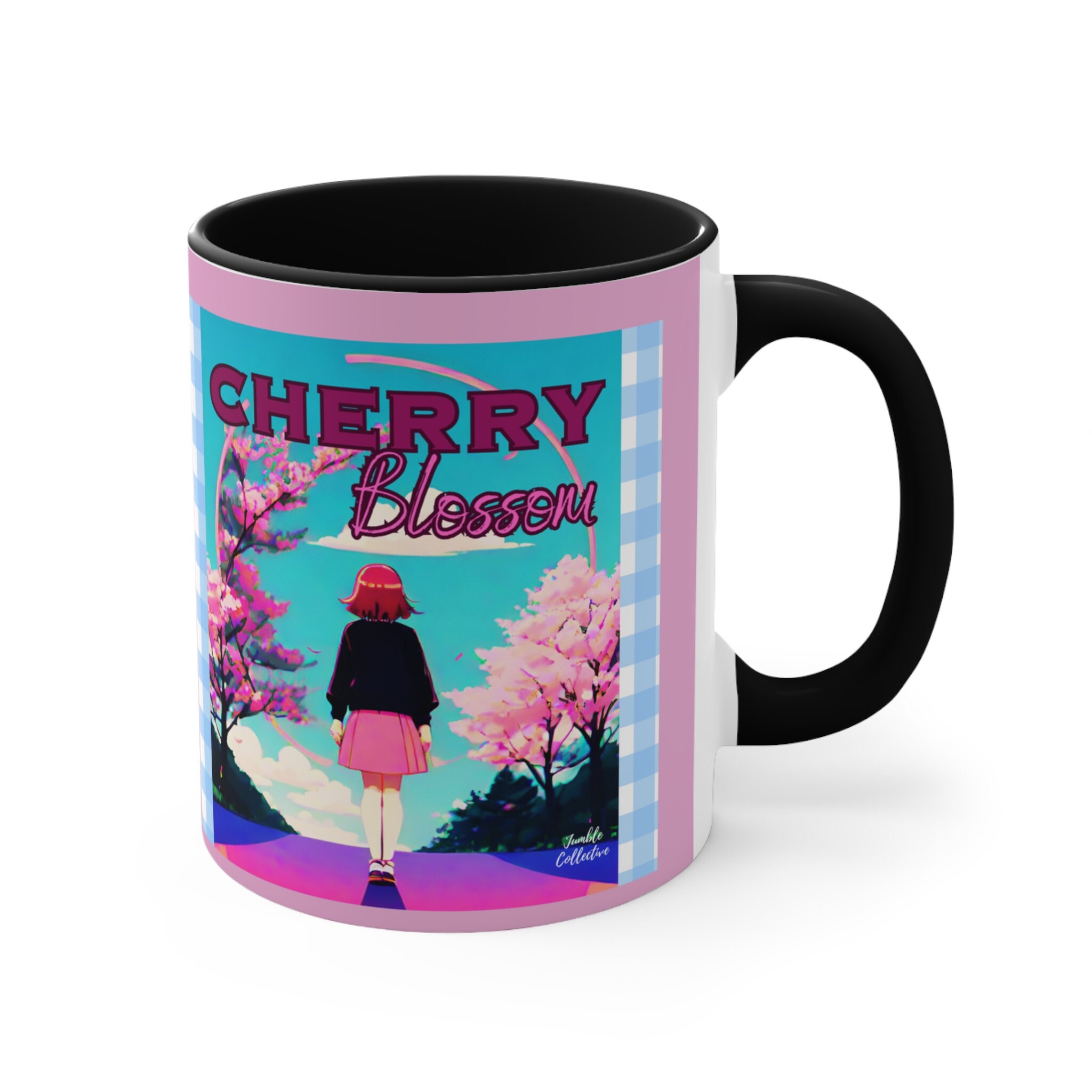 Cherry Blossom Anime Girl Coffee Mug - Etsy