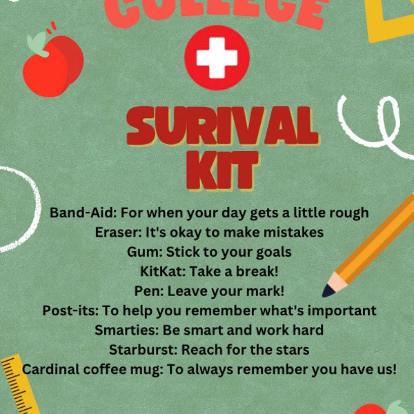 College Survival Kit - Etsy