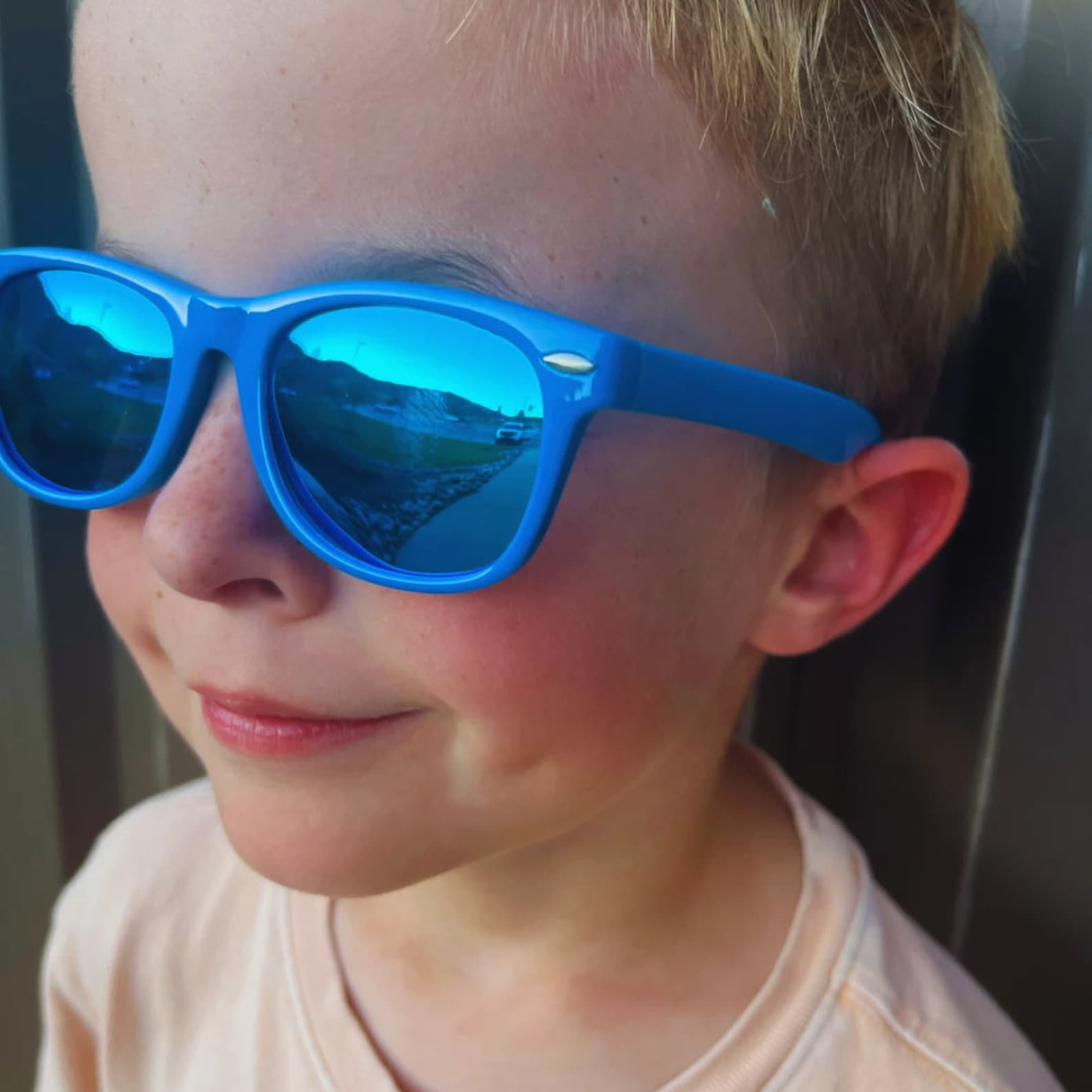 Blue Reflective Kids Ray Ban Sunglasses - Etsy