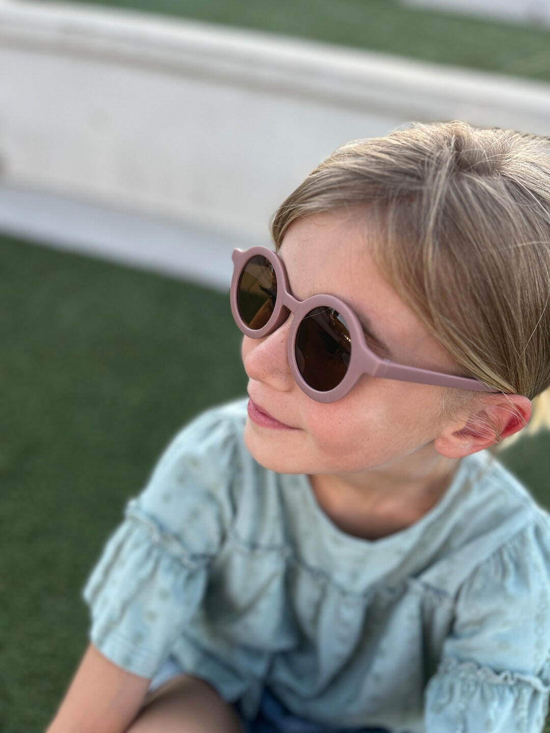 Modern Circular Deep Purple and Brown Kids Sunglasses - Etsy