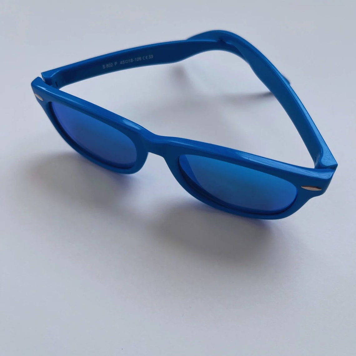 Blue Reflective Kids Ray Ban Sunglasses - Etsy