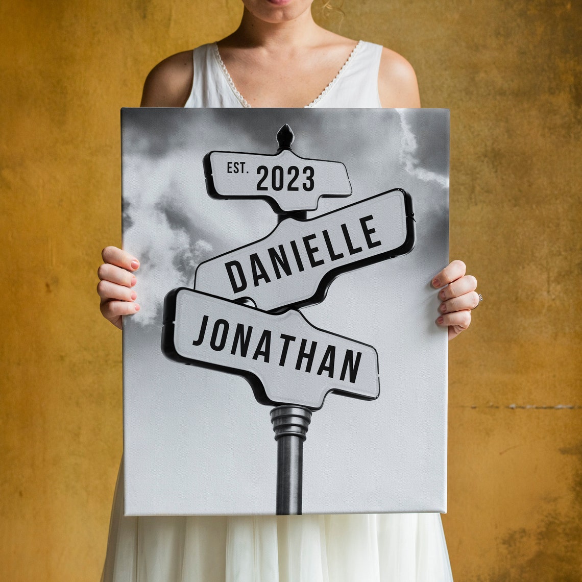 Custom Engagement Gift for Couple, Personalized Street Sign Print ...