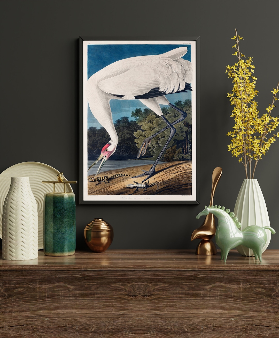 Hooping Crane Vintage Art Print, Birds of America Decor, Antique Bird ...